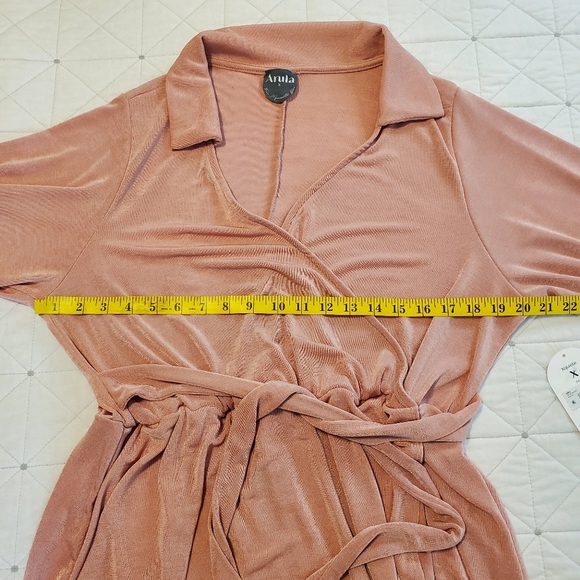 ARULA | Dresses | Nwt Arula Pink Faux Wrap Dress Size Xl | Poshmark